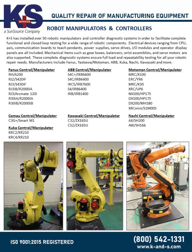 Robot Manipulators & Controllers - K+S Services