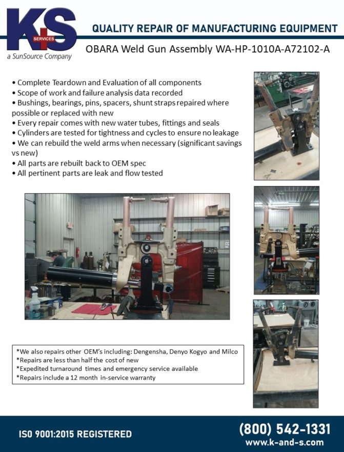 Obara Weld Gun Assembly - K+S Services