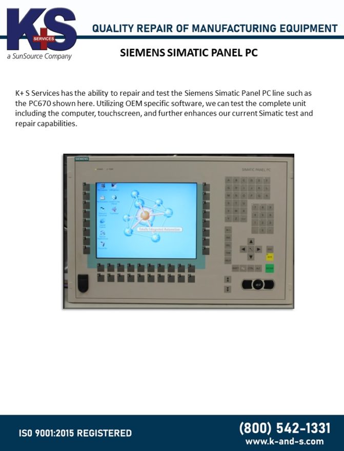 Siemens Simatic Panel PC - K+S Services