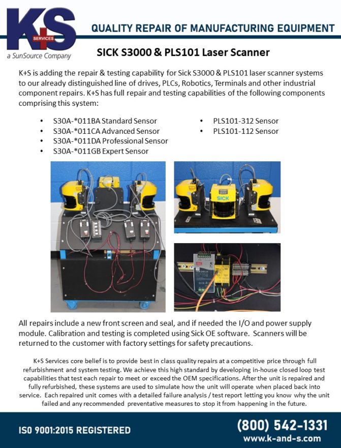 SICK S3000 & PL101 Laser Scanner - K+S Services